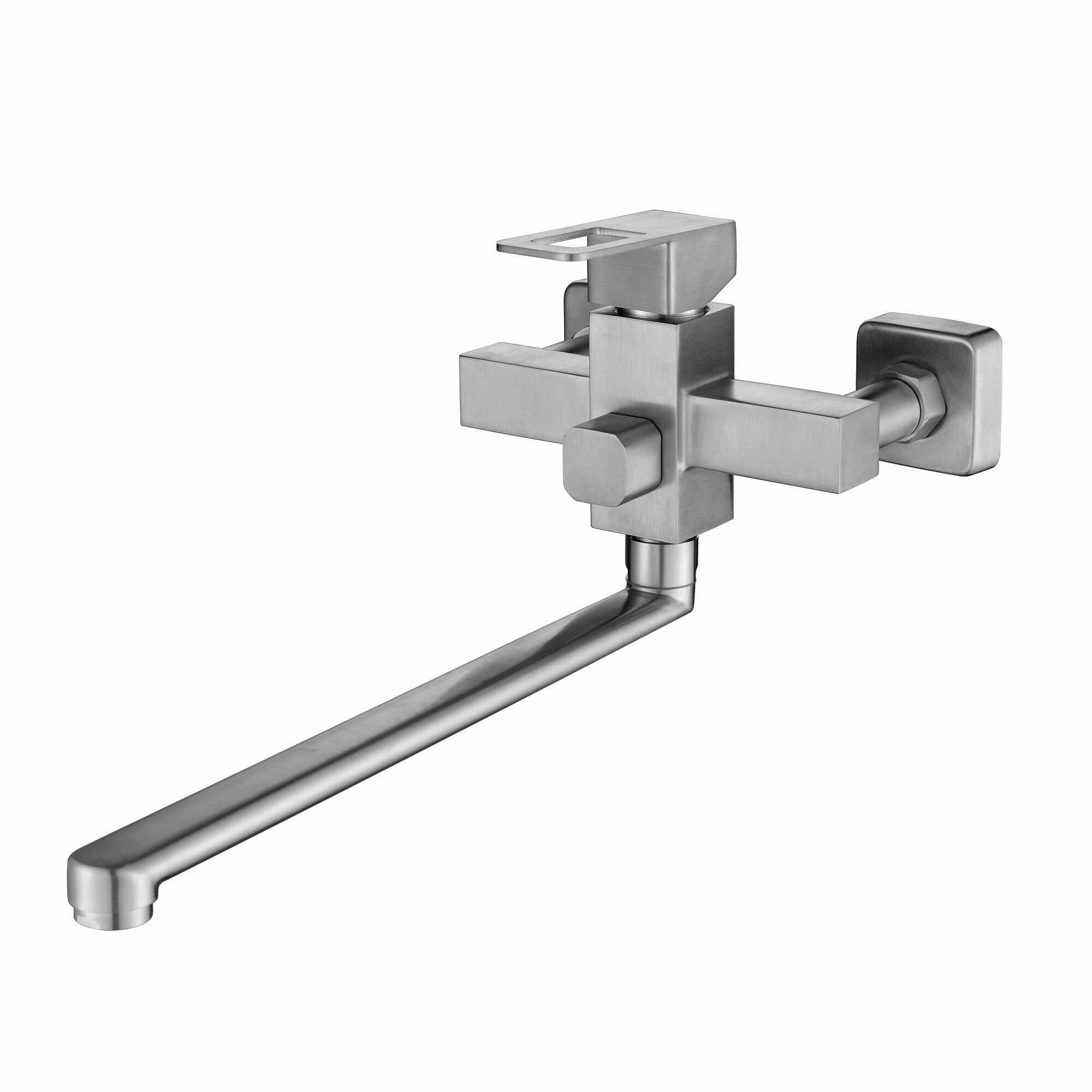 Смеситель для ванны с длинным изливом (35 см)из нержавеющей стали цвет хром OUTE