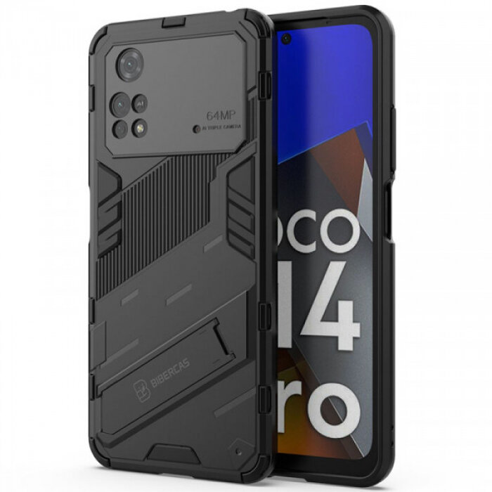 Megatron Противоударный чехол-подставка для Xiaomi Poco M4 Pro 4G с защитой камеры