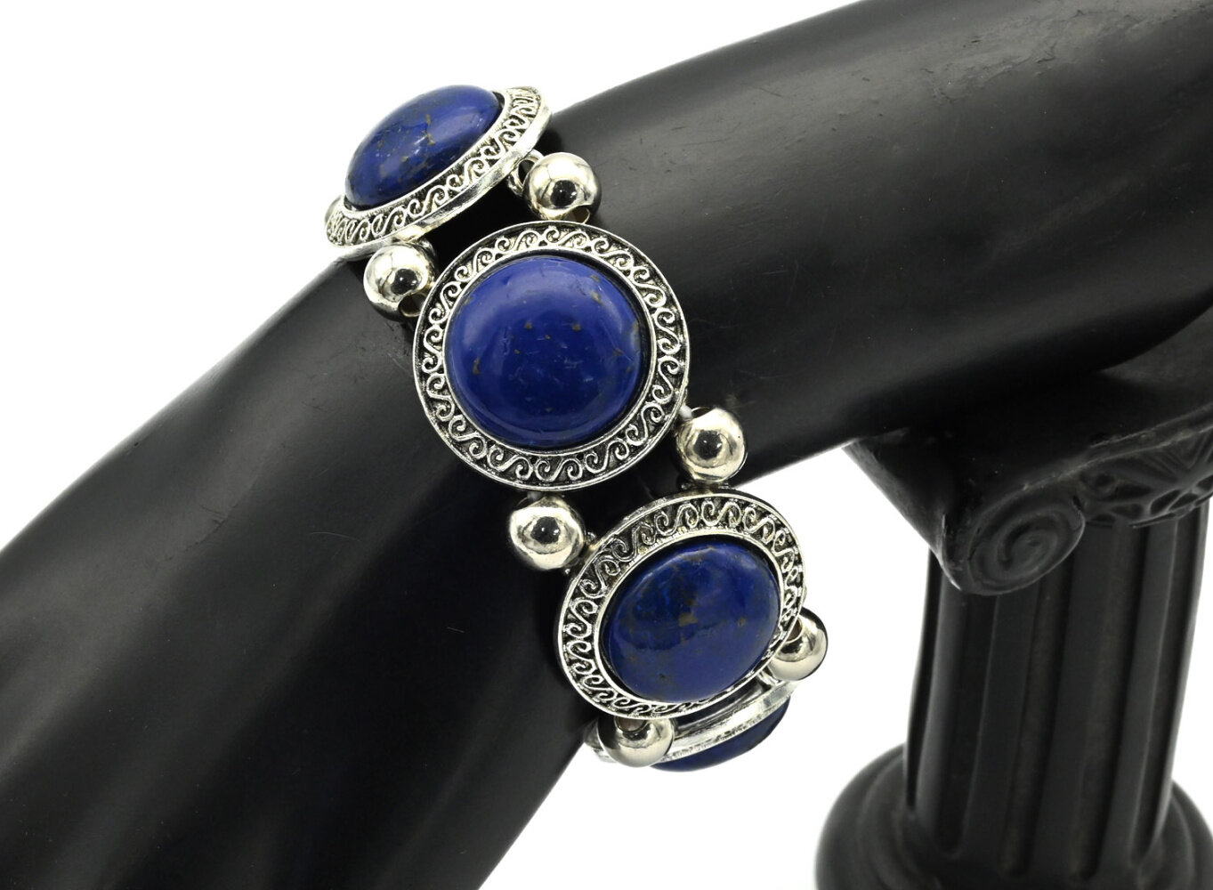 Браслет, малахит синтетический