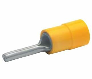 Наконечник штыревой 0,1-0,5мм2 желтый изолированный медно луженый по DIN 46231 арт.42301 Weitkowitz (Германия) 5 штук