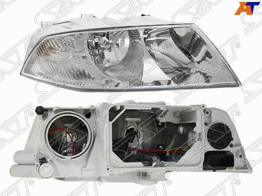 SAT ST-665-1111R Фара Skoda Octavia 04-09 (Спереди/ Справа/ Ручная регулировка)