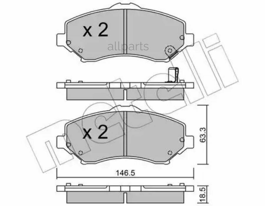 METELLI 22-0862-1 Колодки тормозные