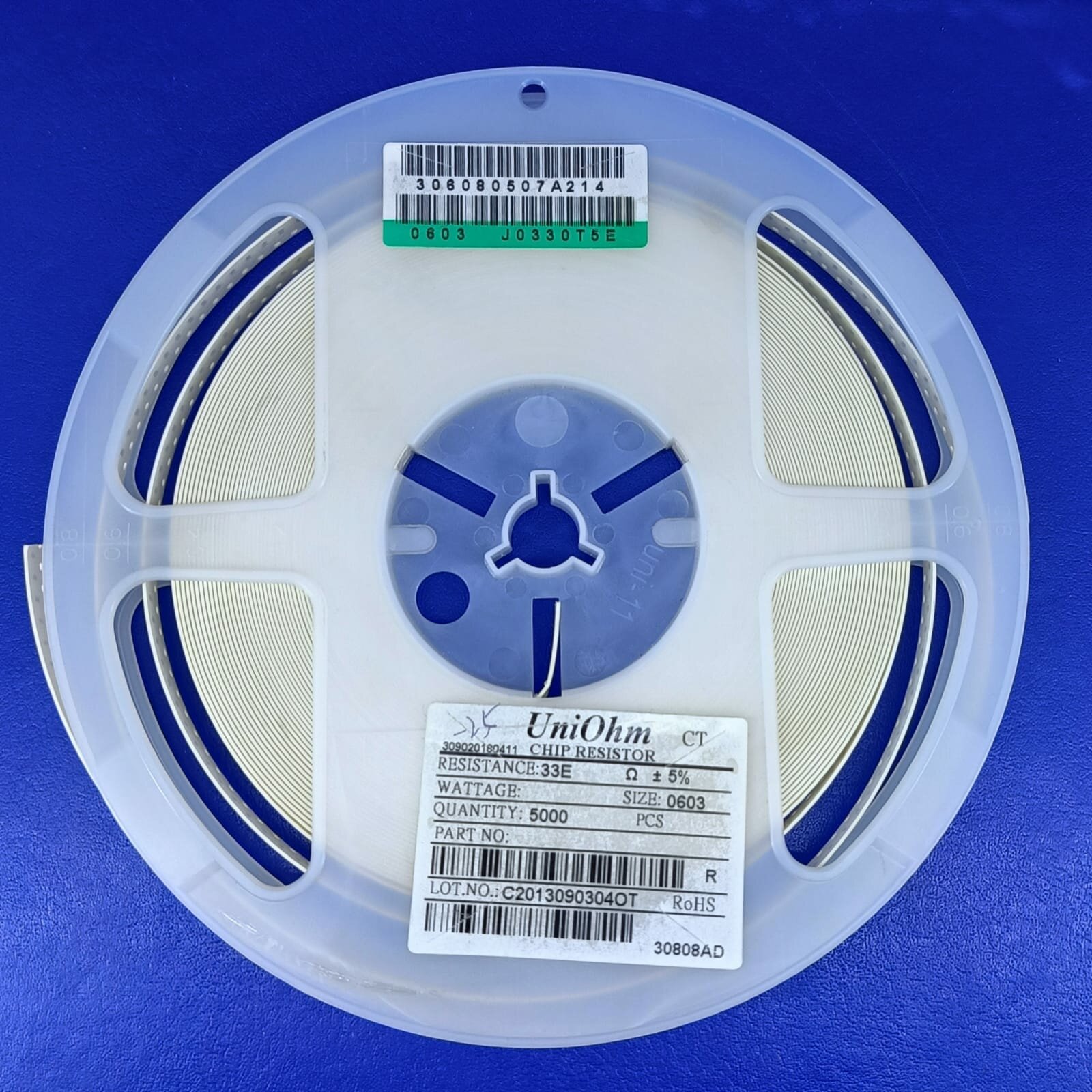50 штук SMD резистор 0603 / 1608 (R) 33R (арт.65257)