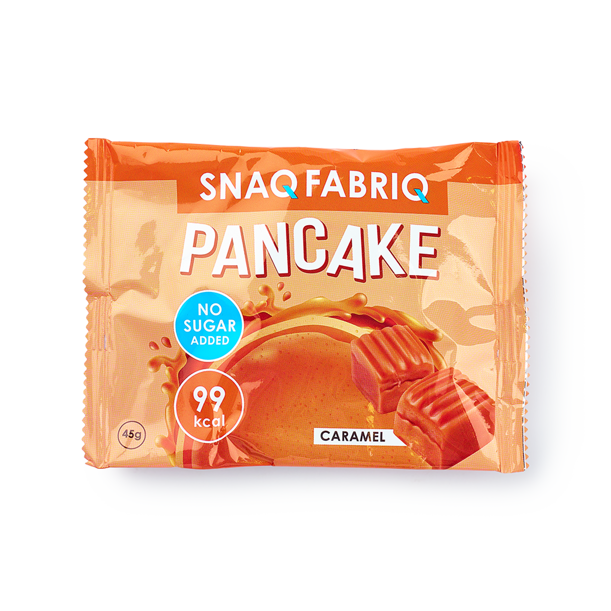 Панкейк Snaq Fabriq с мягкой карамелью, без сахара, флоу-пак, 45 г