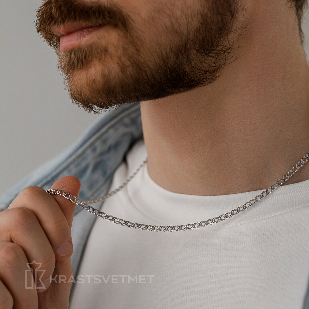 Цепь серебро, 925 проба, родирование