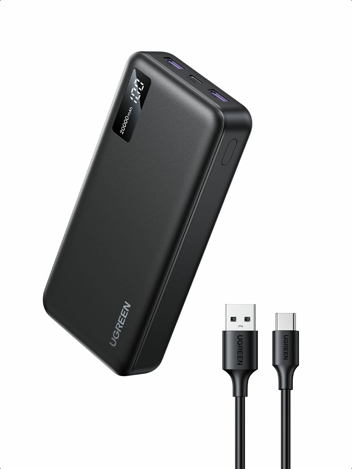 Внешний аккумулятор UGREEN PB312 (25683) 20000mAh PD 20W Power Bank. Цвет: серый