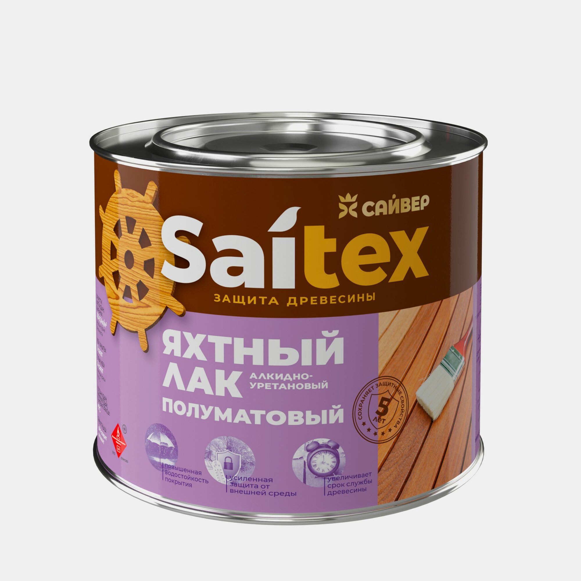 Сайтекс лак яхтный, полуматовый, 1,9 л