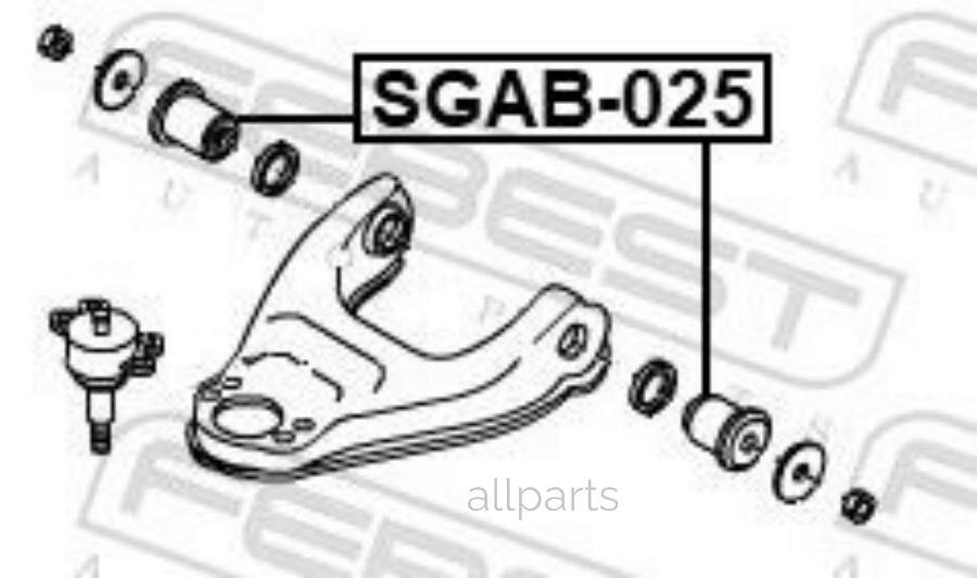 FEBEST SGAB-025 Сайлентблок нижнего переднего рычага