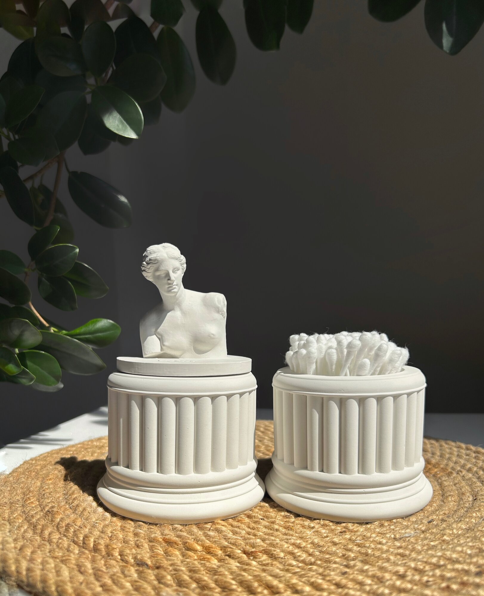 Набор органайзеров для ванной комнаты, для ватных палочек и дисков, Венера, Homelly Joy