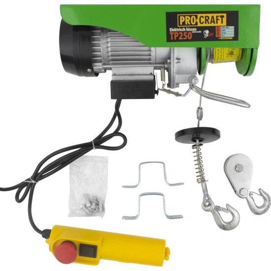 Тельфер (подъемник) электрический Procraft TP250 510 Вт, 250 кг