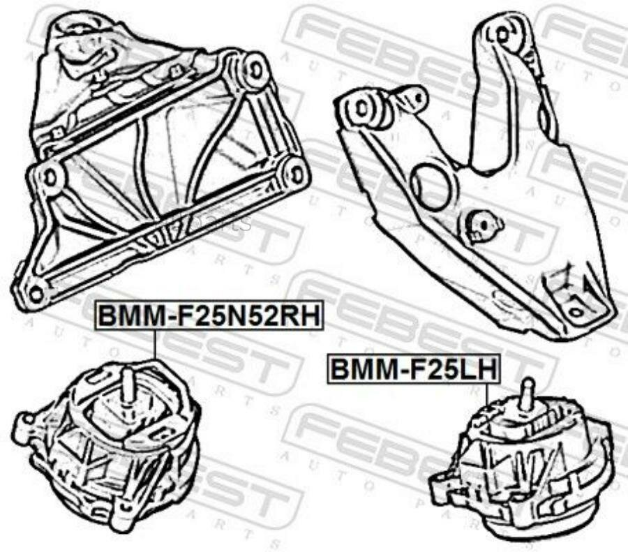 FEBEST BMMF25N52RH подушка ДВС передняя правая!\ BMW X3 F25 10>