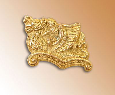 Декоративный элемент, дракон, 40 мм, металл, Amati, AM5358-01