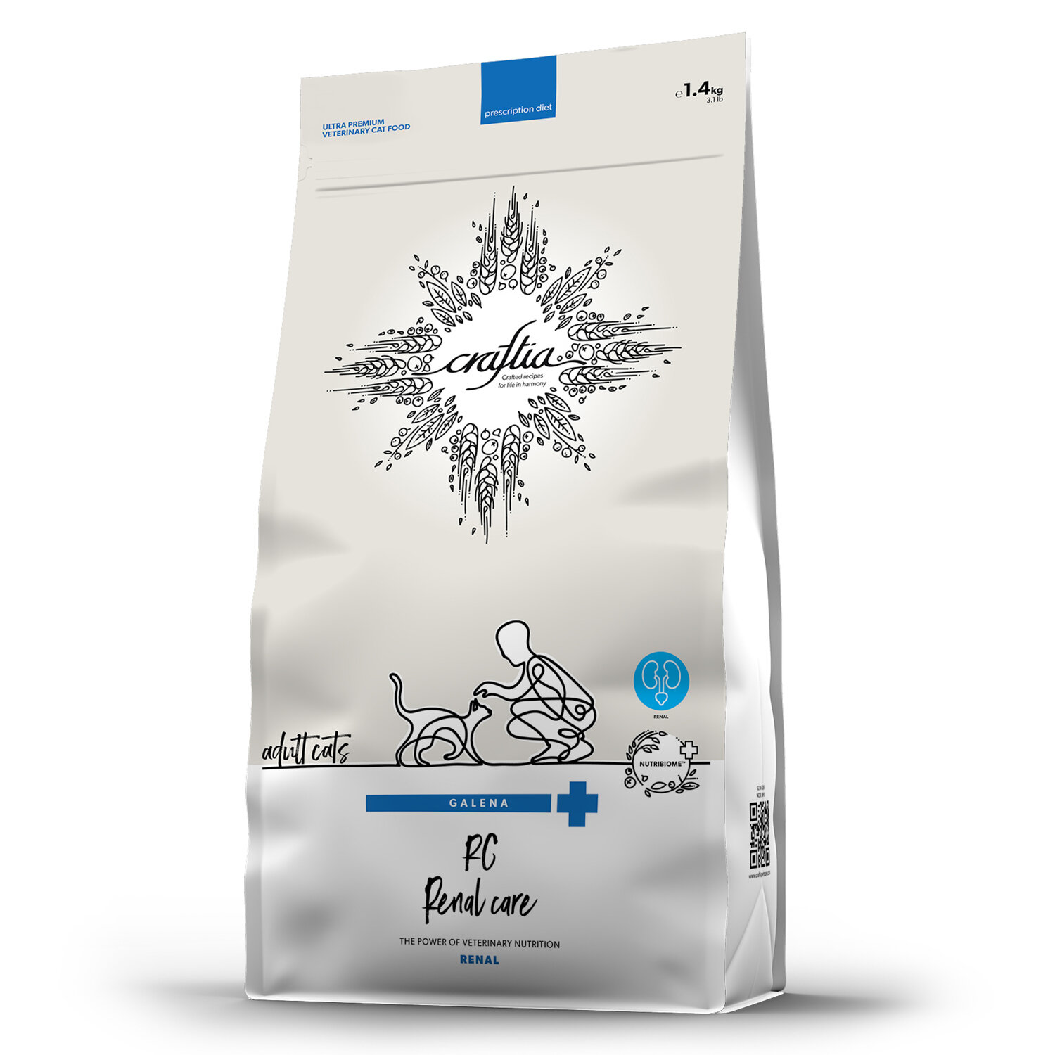 CRAFTIA GALENA CAT RENAL сухой корм для кошек при почечной недостаточности 1,4 кг