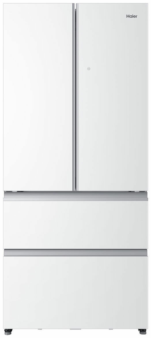 Холодильник Haier HB18FGWAAARU белое стекло, 190х83 см, френч дор, 3 камеры, 4 двери