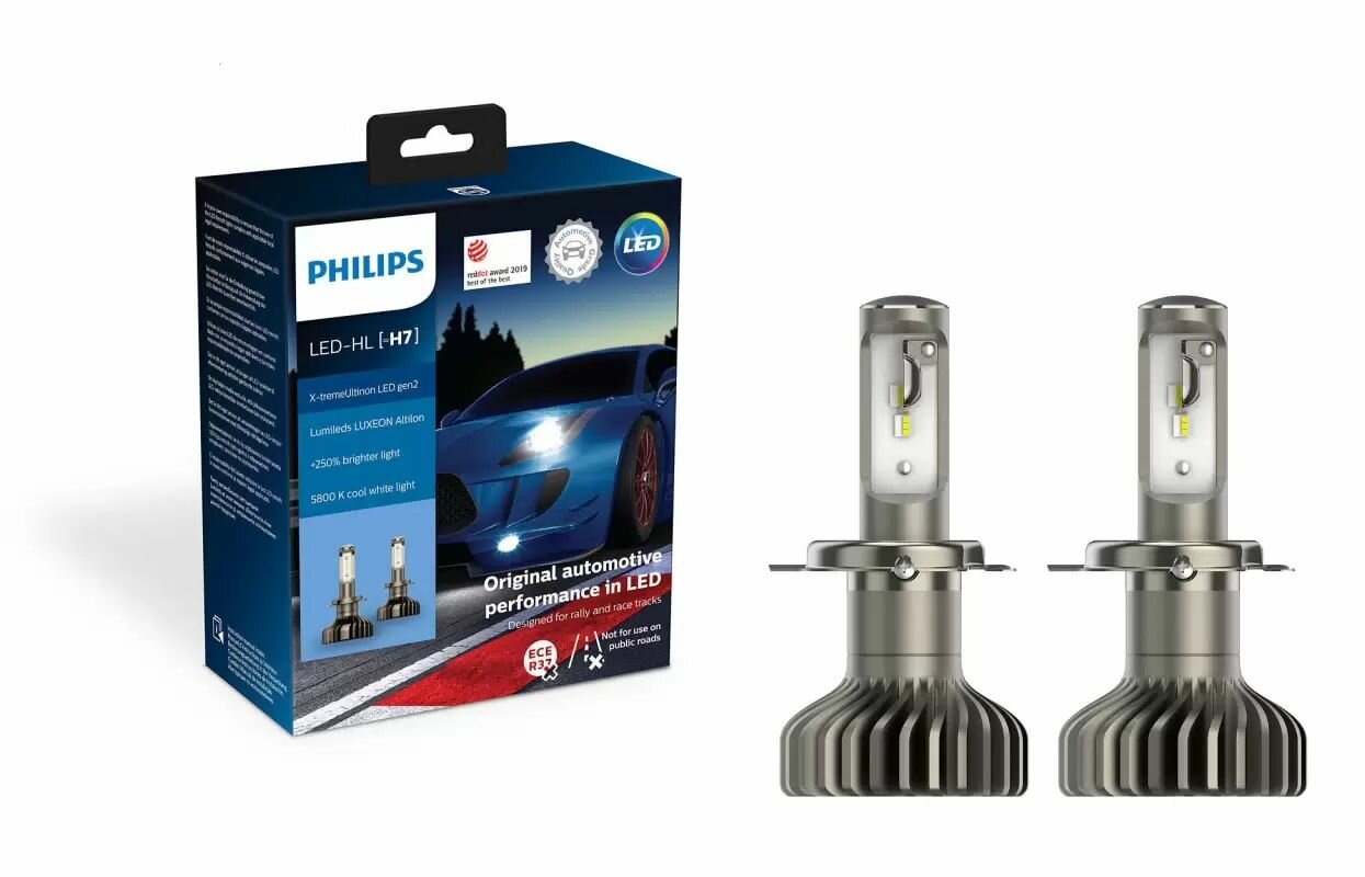 Лампа автомобильная H7 12V-LED (PX26d) 5800K 25W X-tremeUltinon LED gen2 (ку.2 шт.)