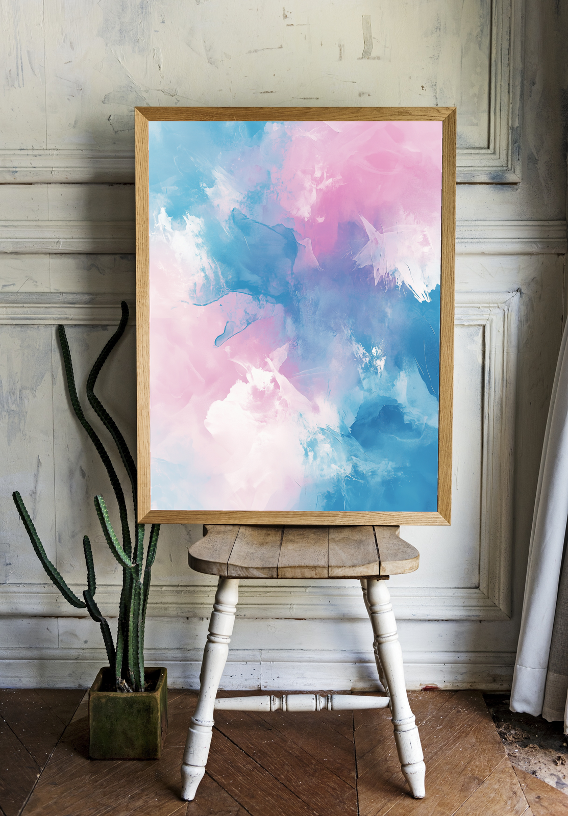 Постер "Пастельные облака акварели" 40x50 см в подарочном тубусе