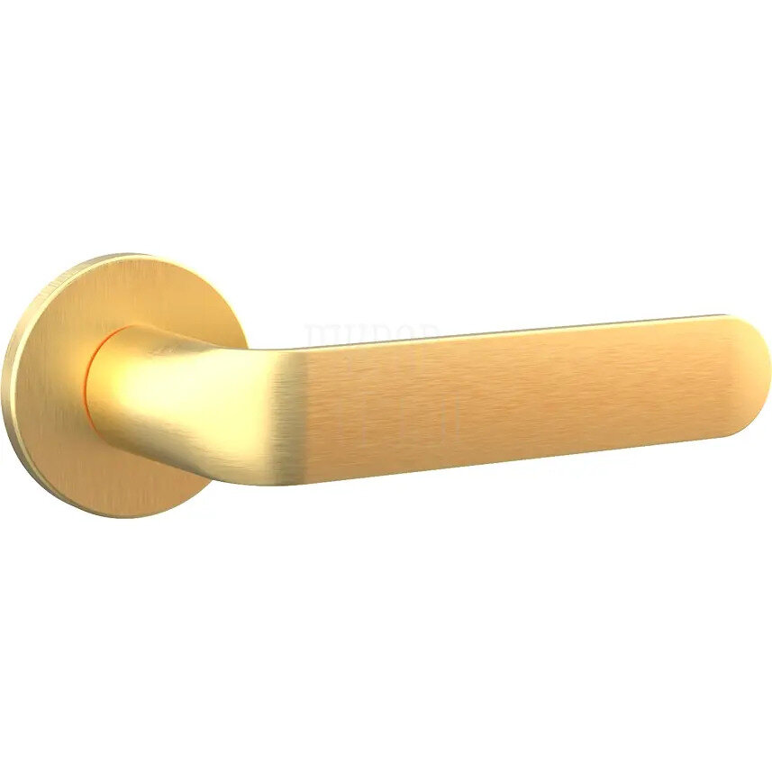 Дверная ручка Punto (Пунто) на круглой розетке "EXTRA" золото