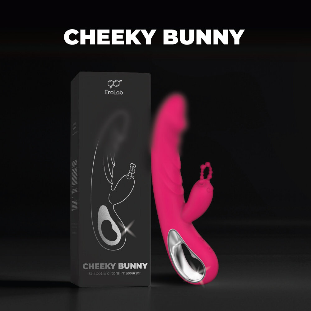 Вибратор-кролик Эротическая Лаборатория Mona CHEEKY BUNNY, розовый