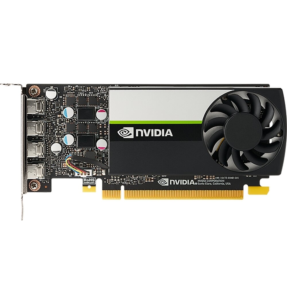 Видеокарта PNY Quadro T1000 8GB, 128bit, 4x mDP, PCI-E, DDR6