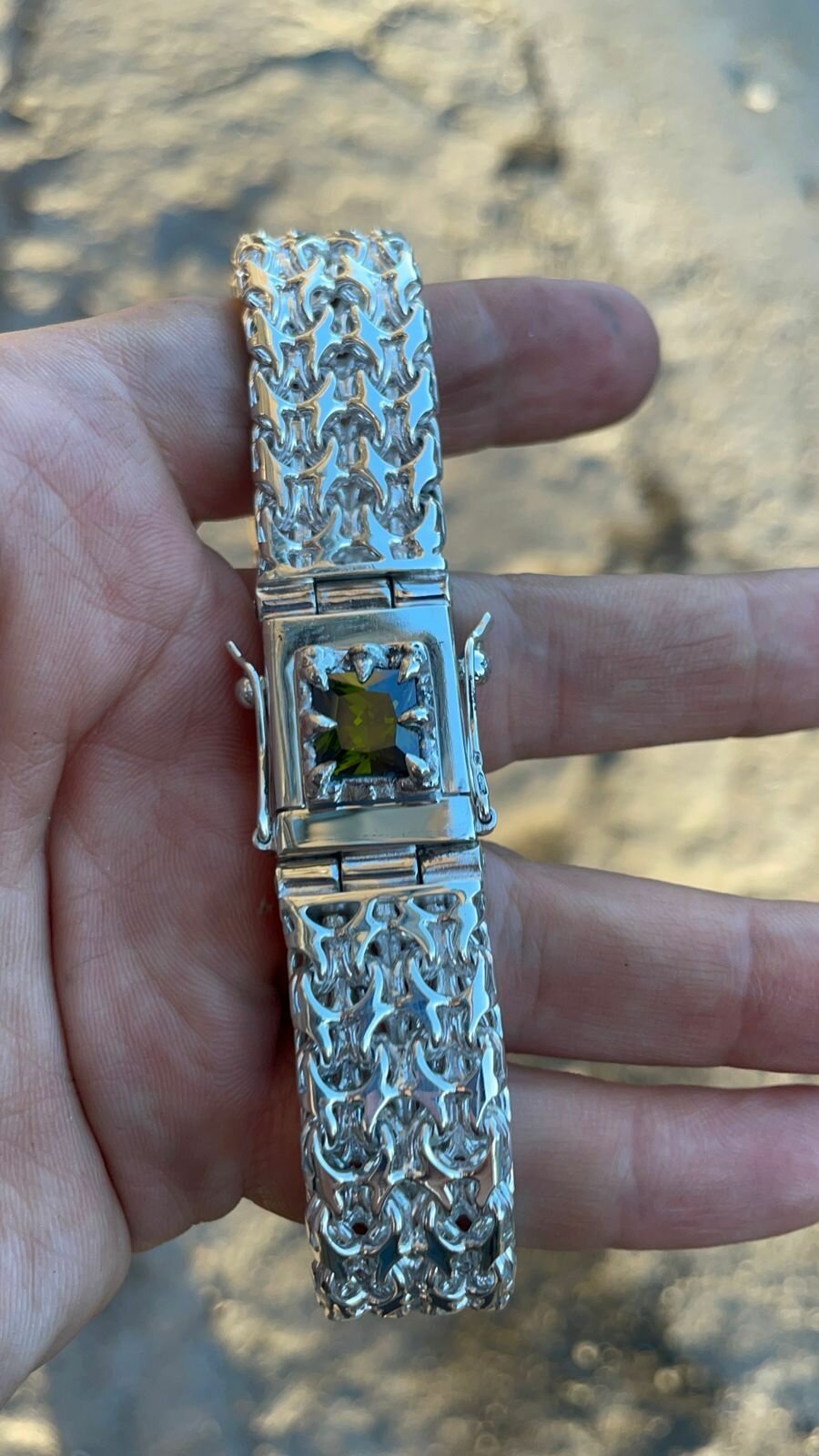 Браслет, серебро, 925 проба, фианит