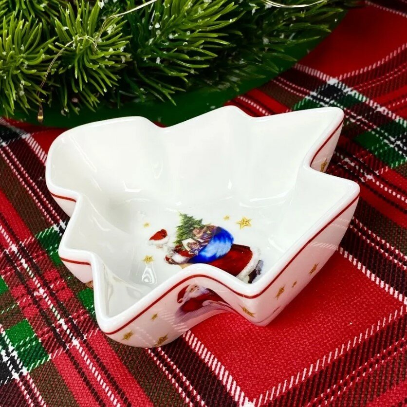 Глубокое блюдо Елка 11см новый ГОД Фарфор 305-194 118-305-194