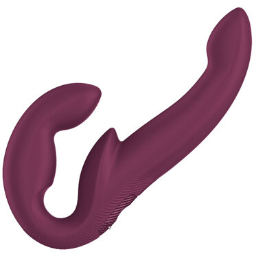 78323 SHAREvibe V2, burgundy. Анатомический безремневой страпон