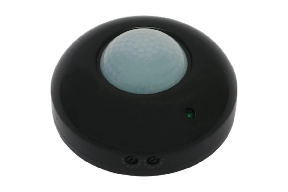 Датчик движения инфракрасный DEKraft ДДИ‑101 черный 6 м 360° IP20 220 В 1200 Вт