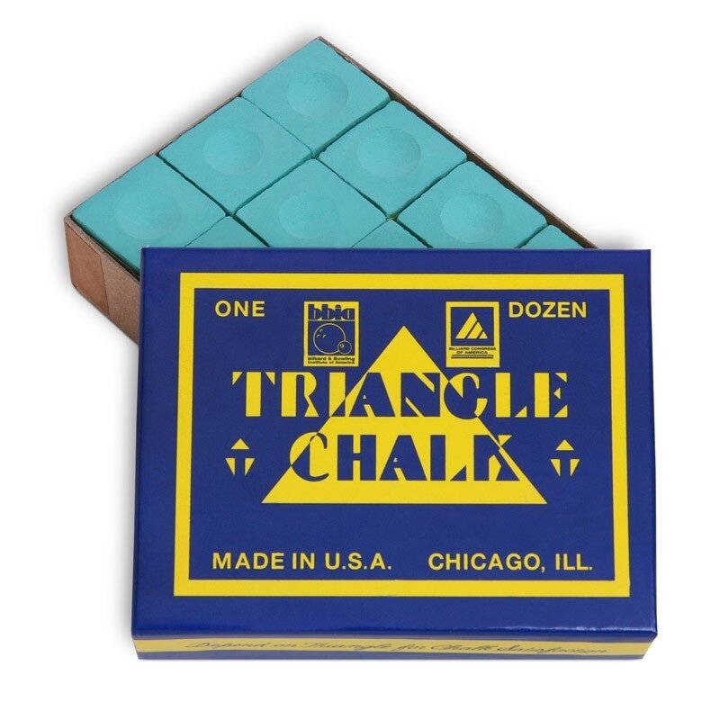 Мел для бильярда Triangle Chalk Green 12шт.