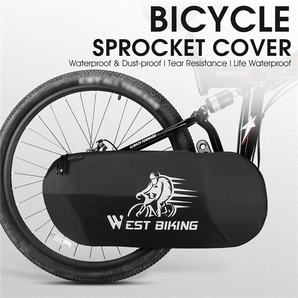 Защитный чехол для цепи велосипеда, водонепроницаемый, с отражающей краской, черный