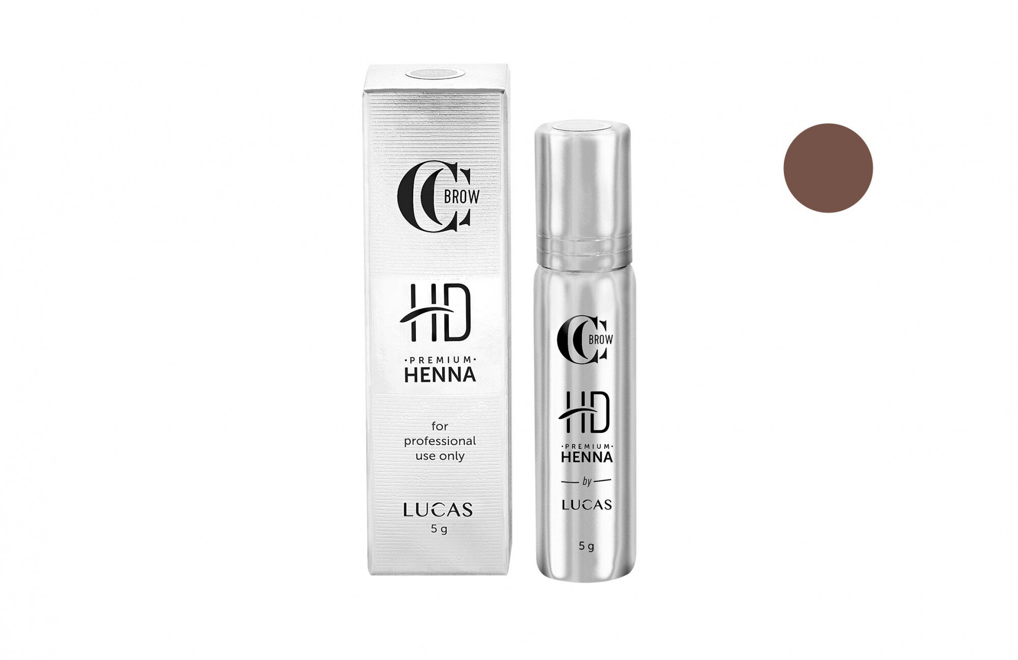 Профессиональная хна для бровей Lucas Cosmetics Premium Henna HD Cocoa /Какао (Cocoa), 5 гр