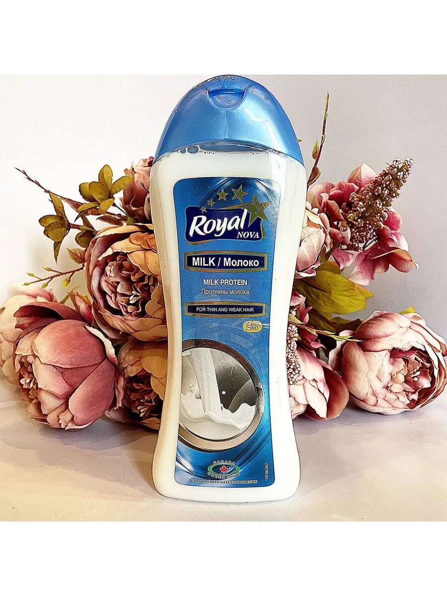 Шампунь-кондиционер Royal Nova "Протеины молока", 400 мл, для всех типов волос