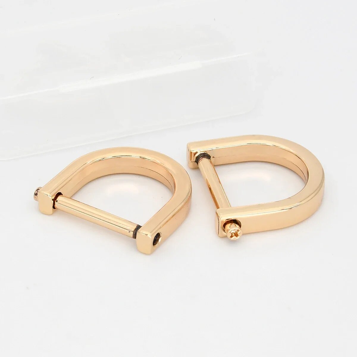 Металлические D-кольца CLOXY 2 шт. ID 20mm, light gold
