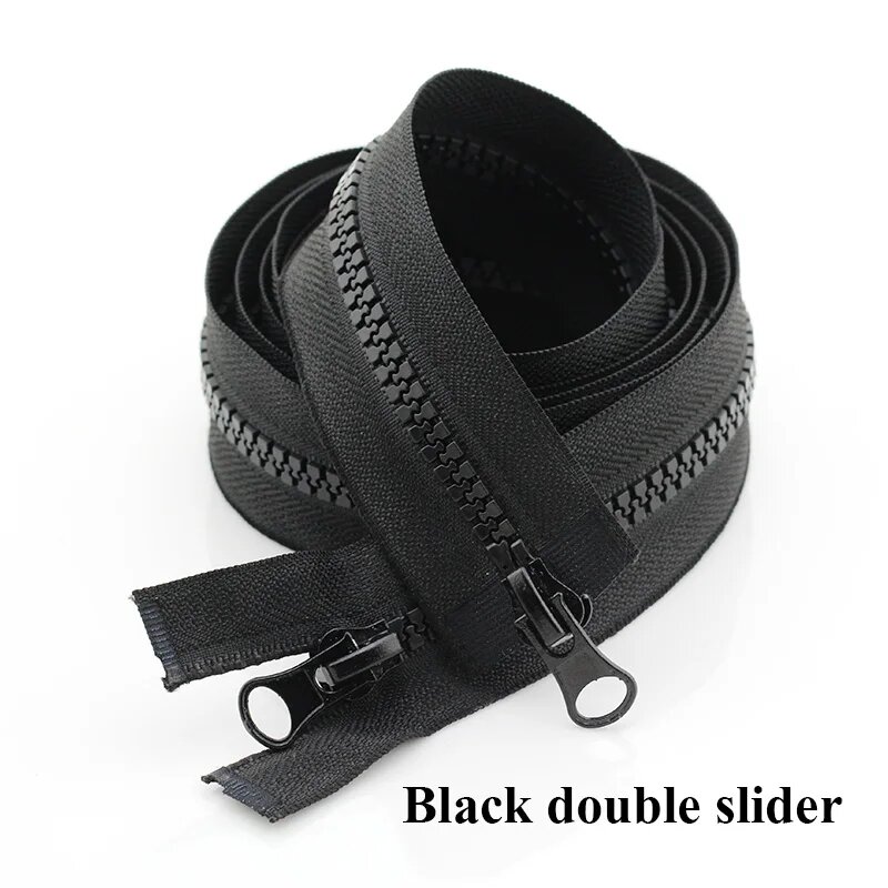 Смоляные молнии SHLL 15/20/70/80/90/100/120/150/200/300/400/500 см Черный, Black Double Slider, 70cm
