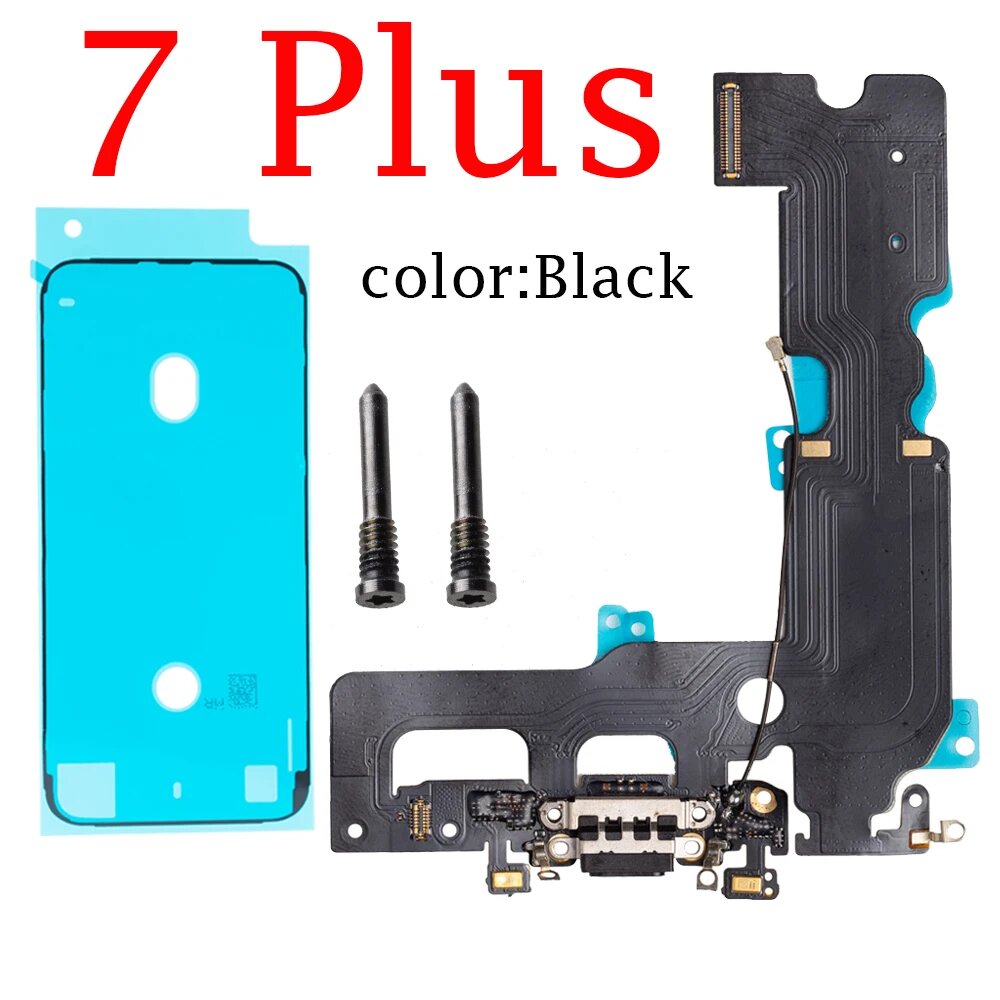 Для iPhone 7G 7 8G 8 Plus X зарядный порт док-станция разъем для наушников аудио разъем + замена гибкого кабеля микрофона For 7 Plus Black