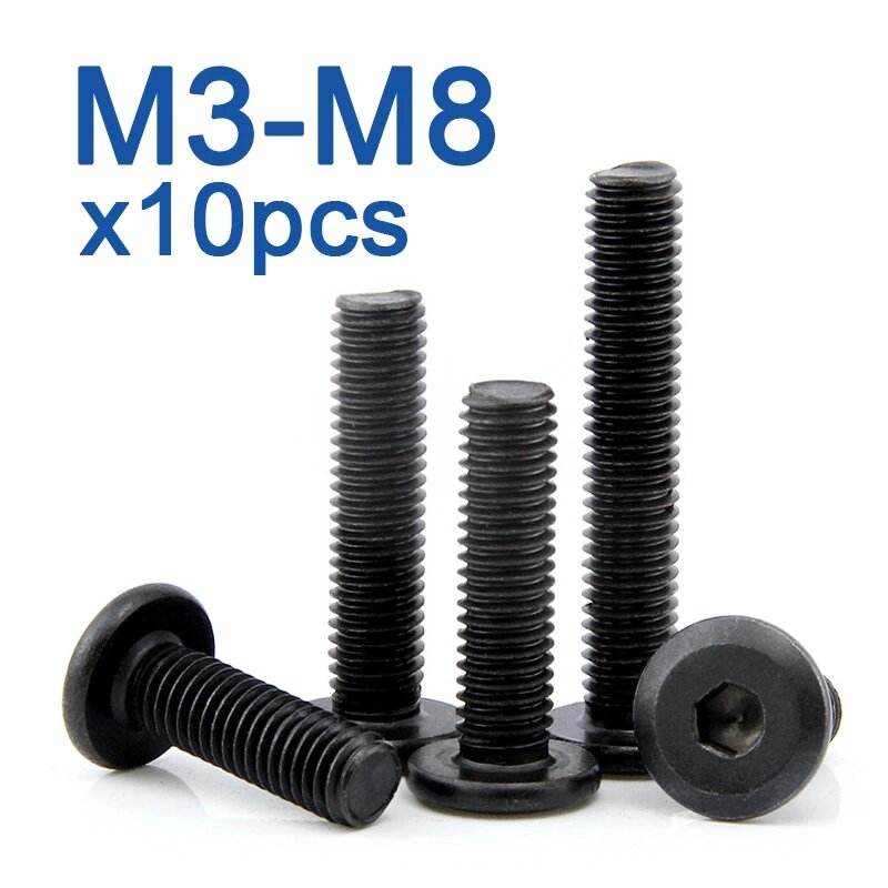 Винты углеродные черные M5 16mm x10шт