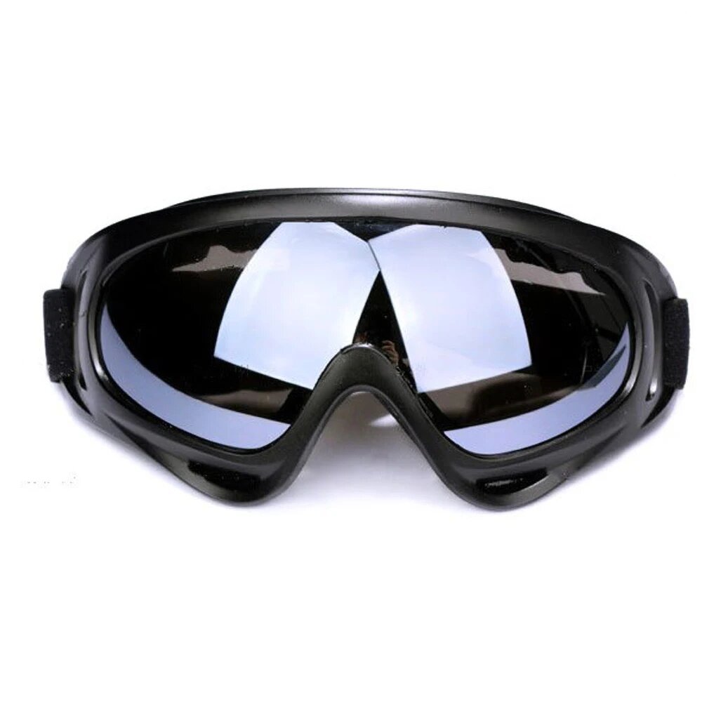 Мото очки черные, Black Grey Lens, спортивные