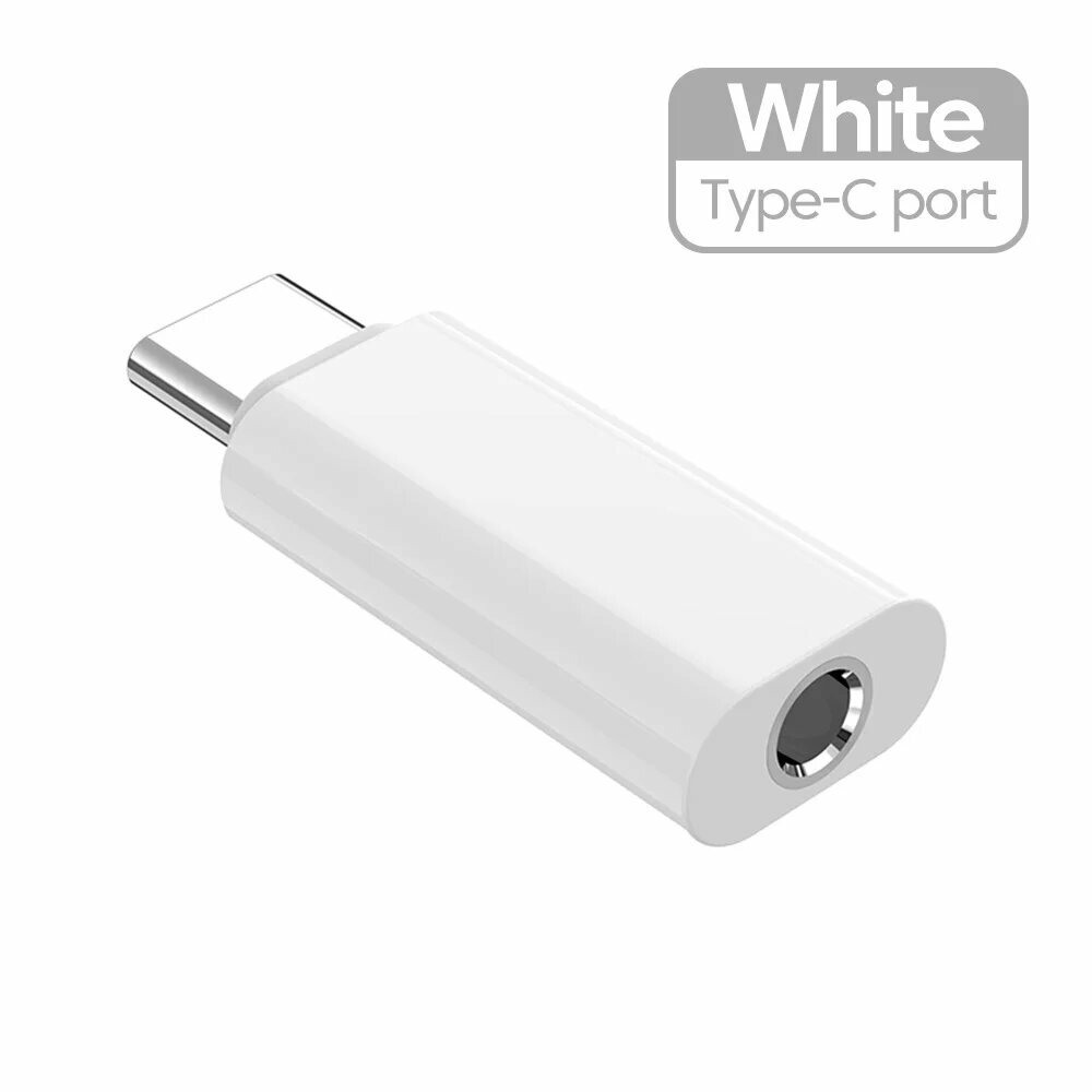 Аудиоадаптер Type-C на 3.5 мм, белый