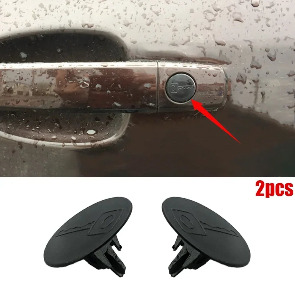 2 шт, дверь автомобиля, задняя дверь багажника, отверстие для ключа, заглушка, зажим, пылезащитный, нержавеющий для Renault Duster Sandero Stepway Logan MCV