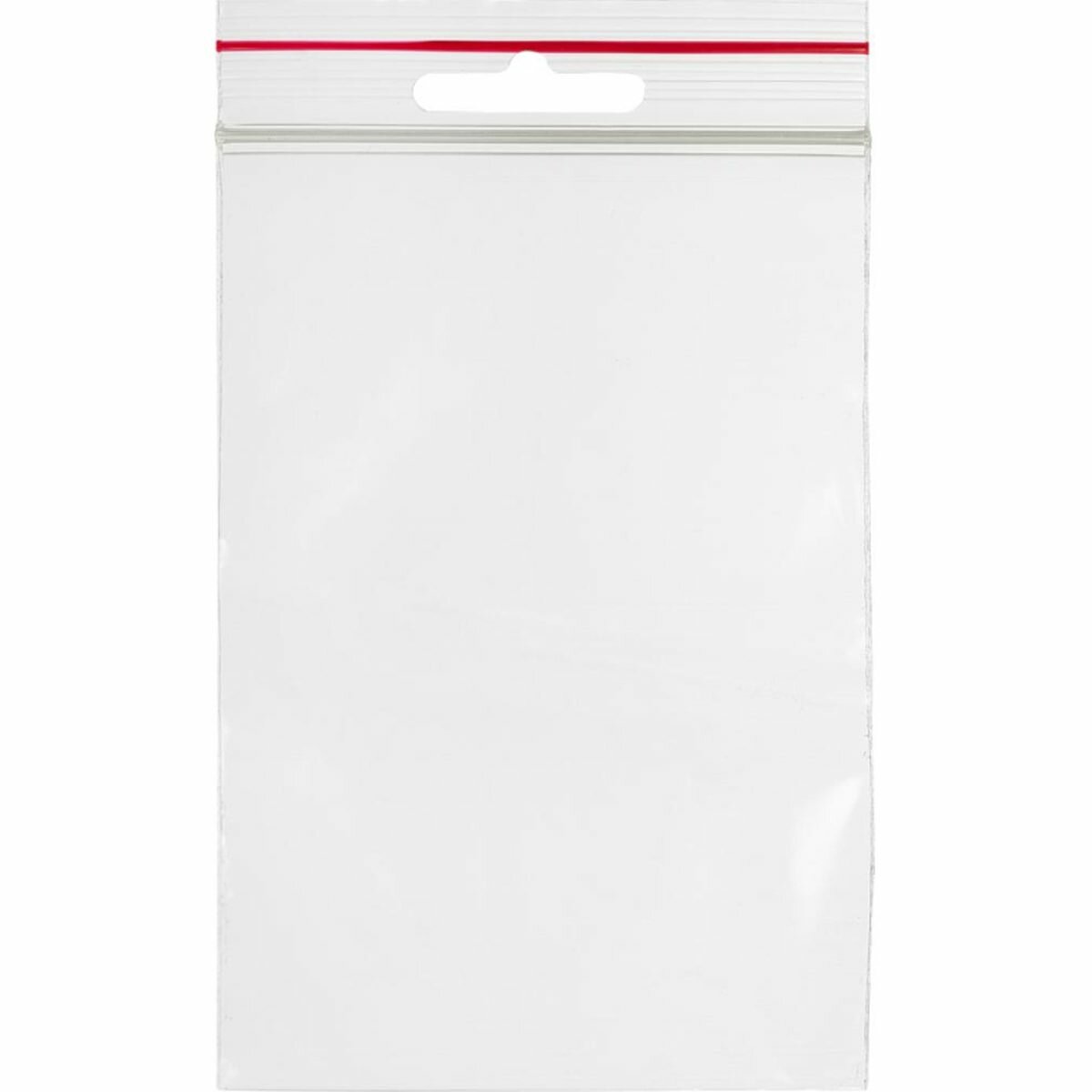 Пакет с замком Zip-lock ПВД с европодвесом 8x12см, 60мкм, 100шт.