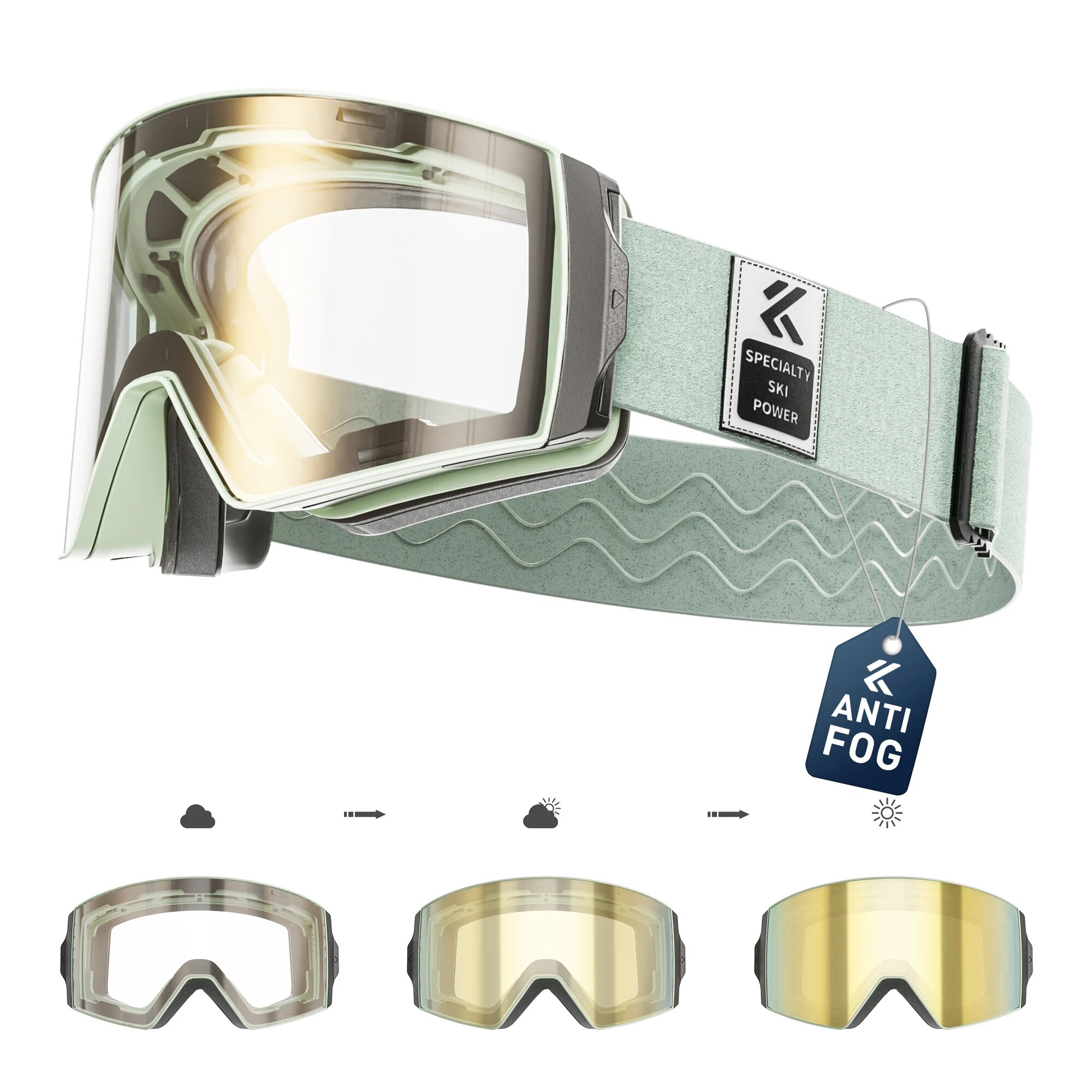 KAPVOE лыжные очки противотуманные UV400