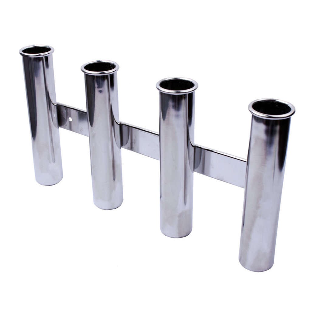 Держатель удилища с 4-х звеньевой Трубкой, Боковое Крепление из морской стали, стойкой к Окислению, 2 Варианта крепления Защитной удочки