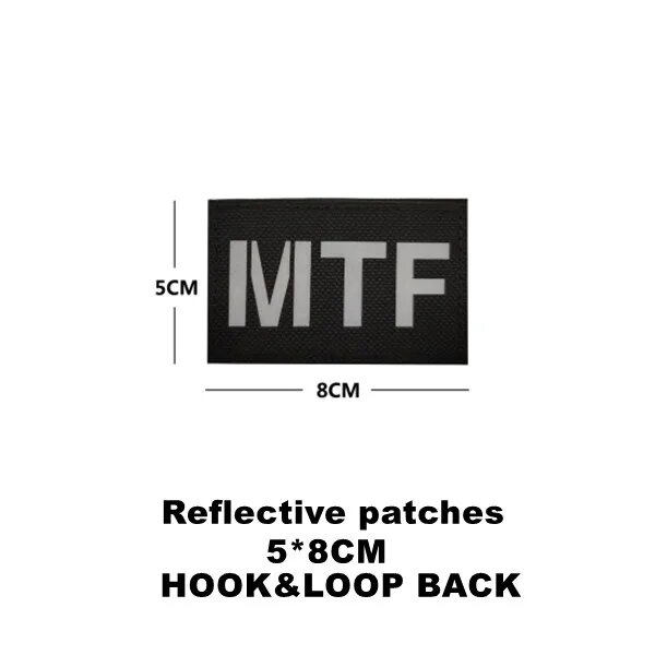 Светоотражающие нашивки SCP Foundation Черный, 26 Reflective SCP