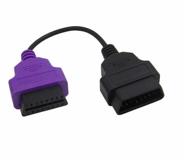Кабель переходник для диагностики Fiat, Alfa Romeo и Lancia 1 шт (Фиолетовый)