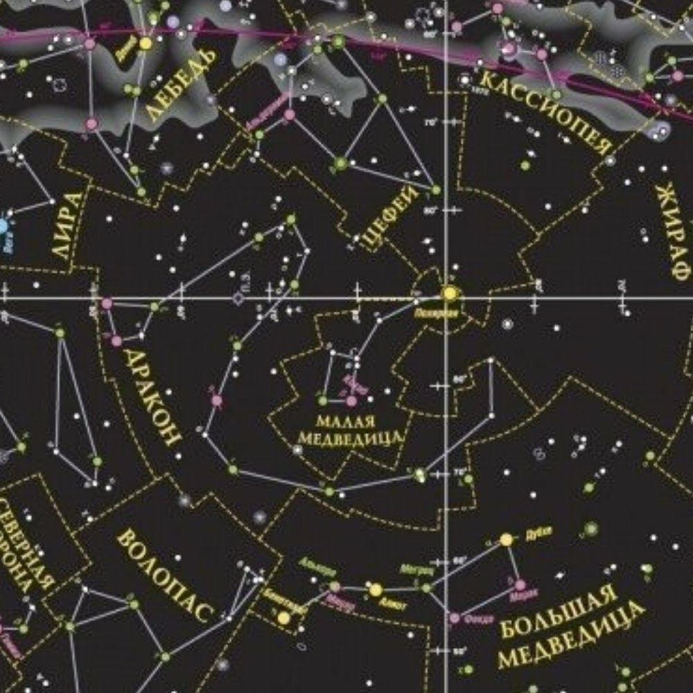 Интерактивная настольная карта Звездного неба GlobusOff 119173 (капсульная ламинация)