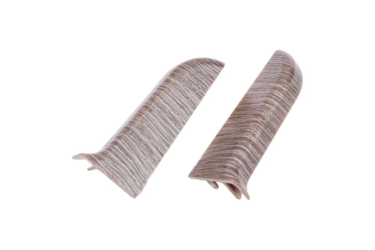 IDEAL Классик 55 мм торцевые заглушки плинтуса 209 дуб мореный К-П55-Тп-Ф1