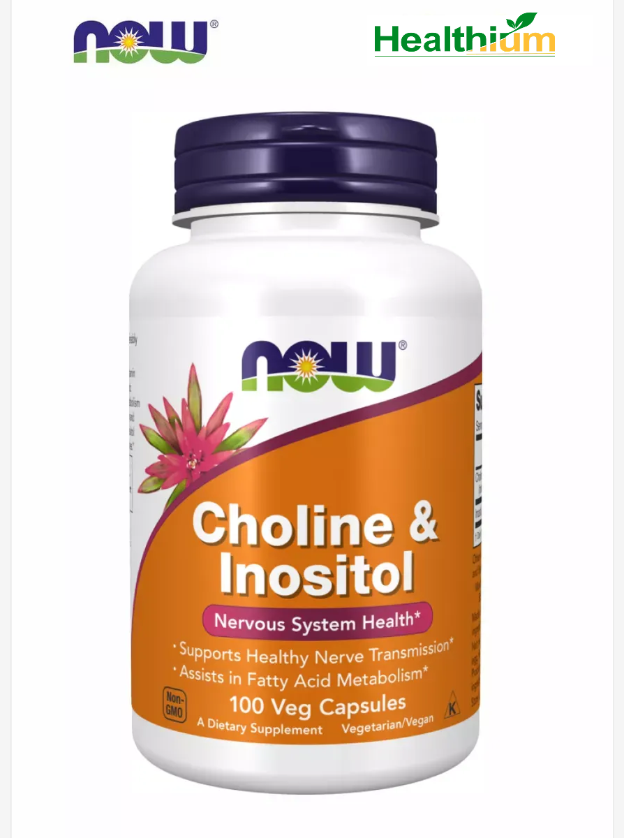 NOW Choline & Inositol 100 капсул Нау Холин Инозитол 500 мг