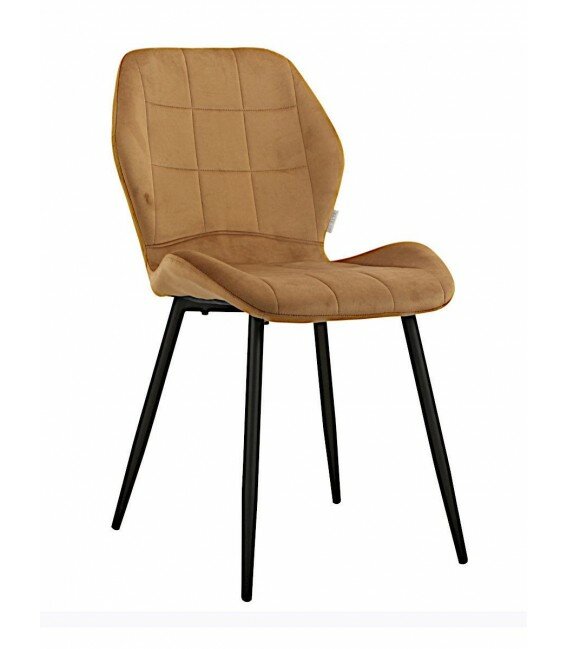 DC827 Стул мягкий, КОРИЧНЕВЫЙG62-61 велюр, каркас металл черный круглый