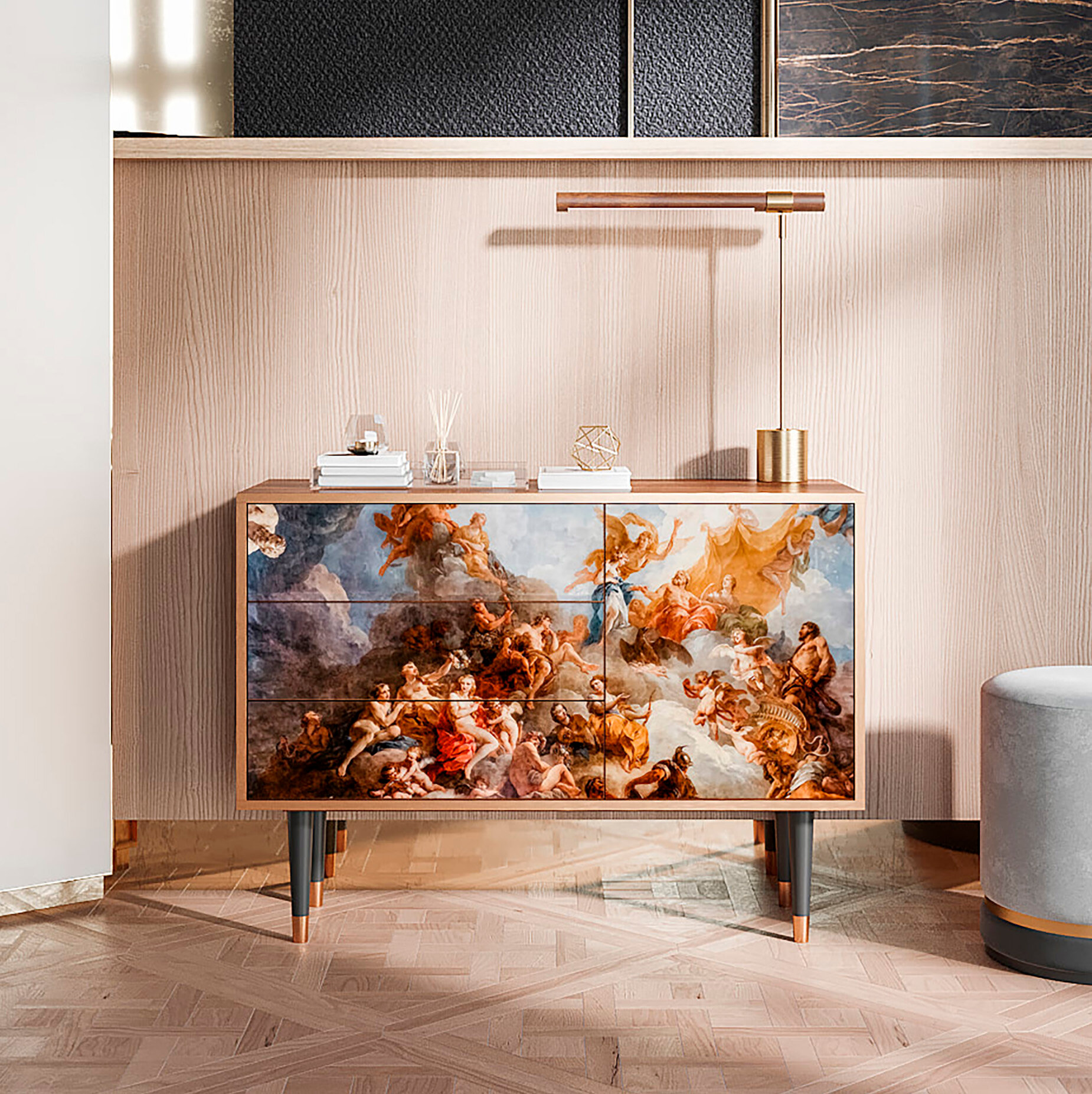 Комод - STORYZ - S3 Versailles by Michelangelo, Размер - 115 x 84 x 41 см, Цвет корпуса - , Орех