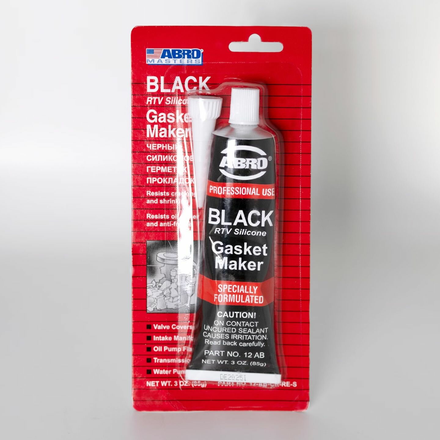 Герметик прокладок силиконовый ABRO MASTERS (черный) 85 г