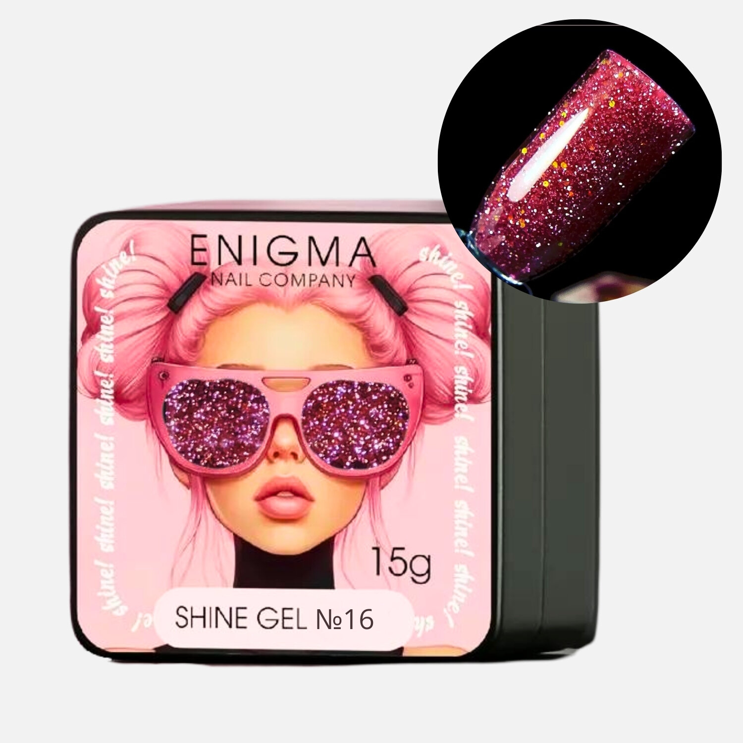 Гель для наращивания ENIGMANIC Shine gel №16 15 мл